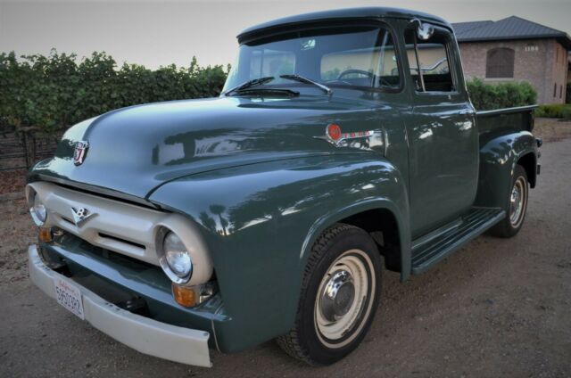 1956 FORD F-100 - RESTORED FACTORY PRODUCED "MEADOW GREEN" 272 CID V8 ...