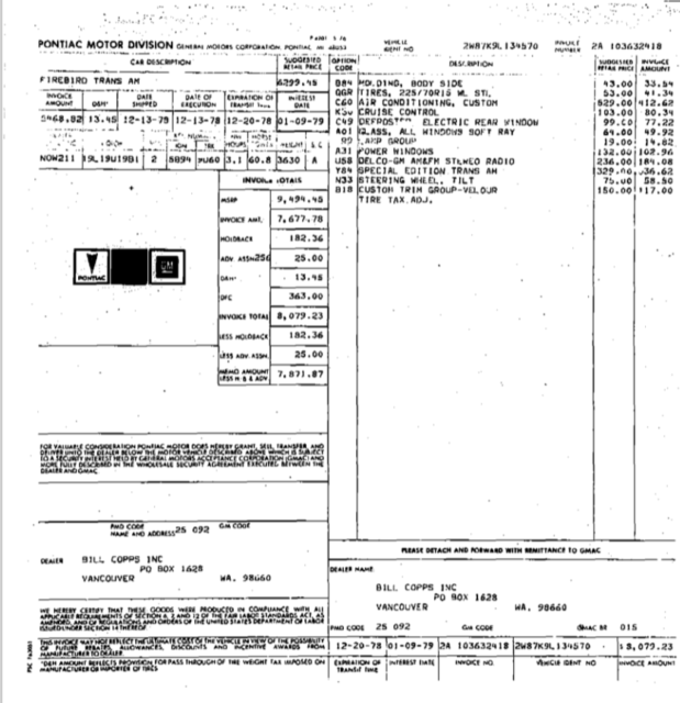 79 Bandit Trans Am!!! Project car with amazing potential for sale ...