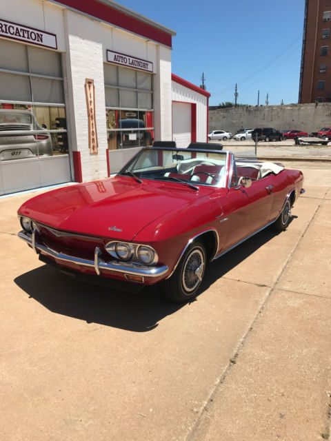Bright Red Convertible Corvair Corsa for sale: photos, technical ...