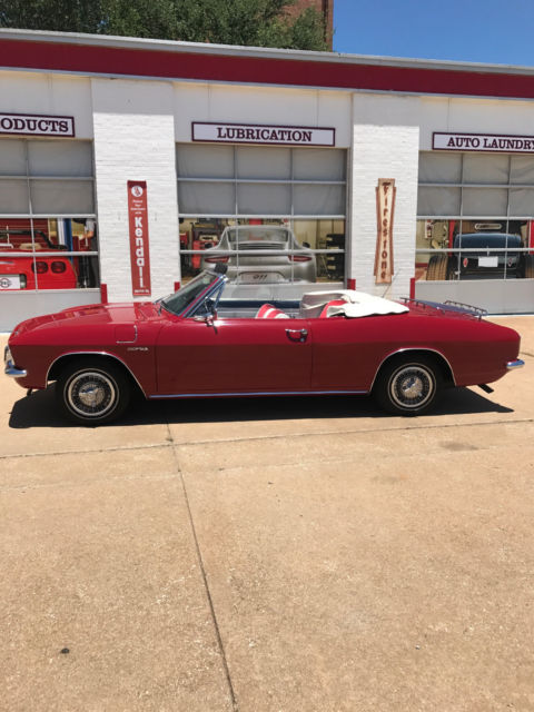 Bright Red Convertible Corvair Corsa for sale: photos, technical ...
