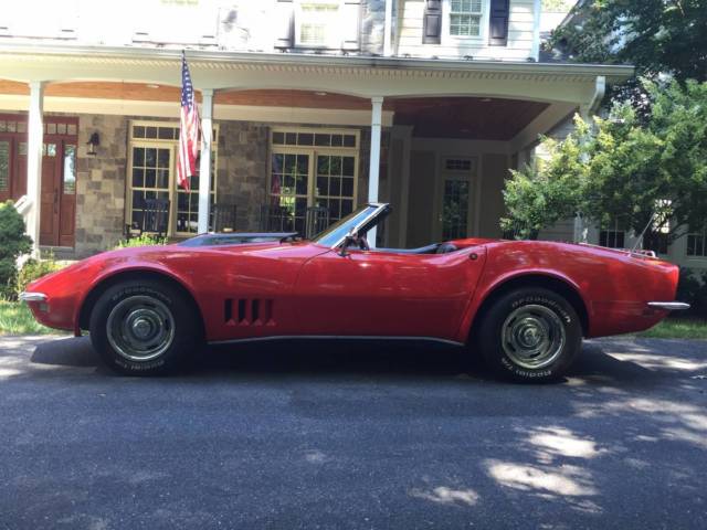 Restored - Red 1968 corvette convertible 327 built for sale: photos ...